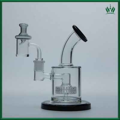 6 Inches Black  Mini Toro Glass Water Bongs With Body,Quartz  Banger And Quartz Cap