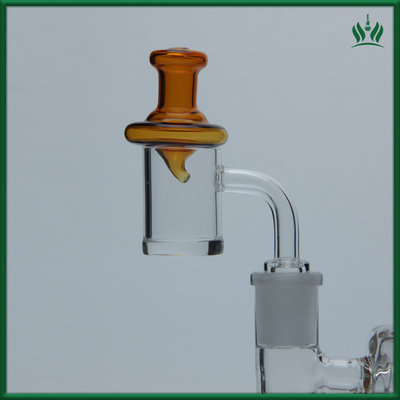 Amber Color  Mini Oil Rig  Glass Water Bongs With Body Quartz  Banger And Quartz Cap
