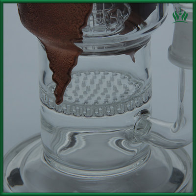 Copper Plating Glass Water Bongs 9 Inches Universal With Cross - Crystal Recycler