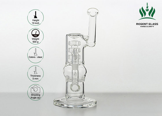 Sheldonblack Glass Smoking Water Pipe Bubbler , Borosilicate Glass Hookah Water Bubbler