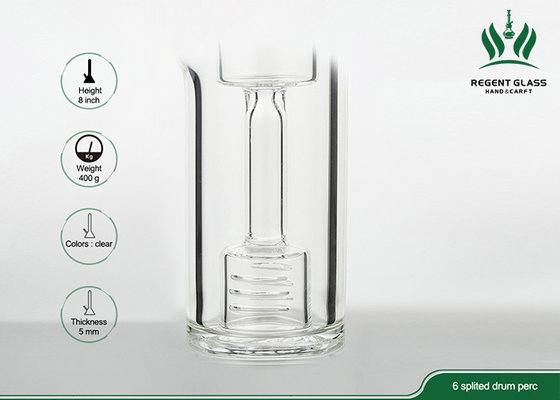 Clear Glass Hookah Hammer Bubbler Water Pipe , Swing Arm Mini Rig Glass Bong