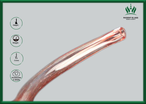Red Orosilicate Glass Hand Smoking Pipes Comfortable Mouthepiece For Universal