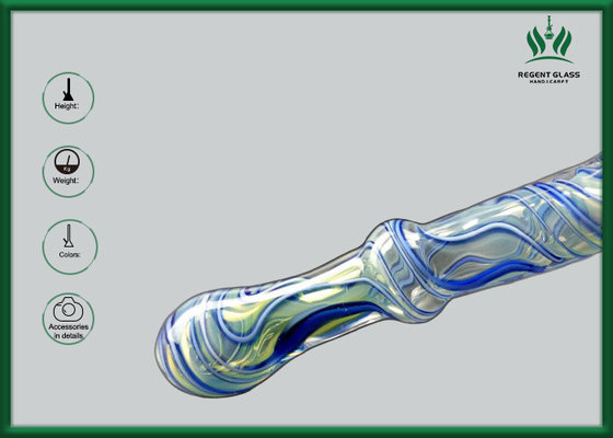 Thick Handle  Borosilicate Glass Hand Smoking Pipes Hammer Bubbler Shaped