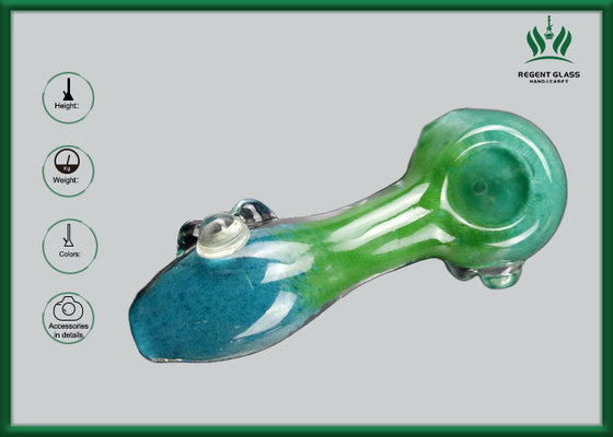 Forest Green Onyx Borosilicate Glass Smoking Pipes GP-003 With ISO Certification