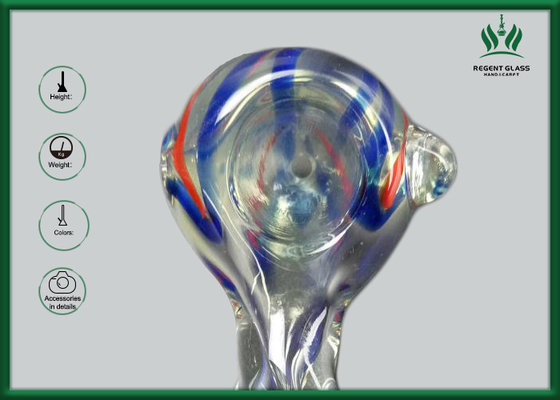 Spoon Colorful Hand Blown Glass Pipe Customized Logo Independent Stable Package