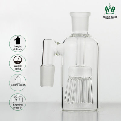8 Sprinkler Percolator Glass Bongs Accessories Clear Ash Catcher 90 Degree 18.8mm Female Male