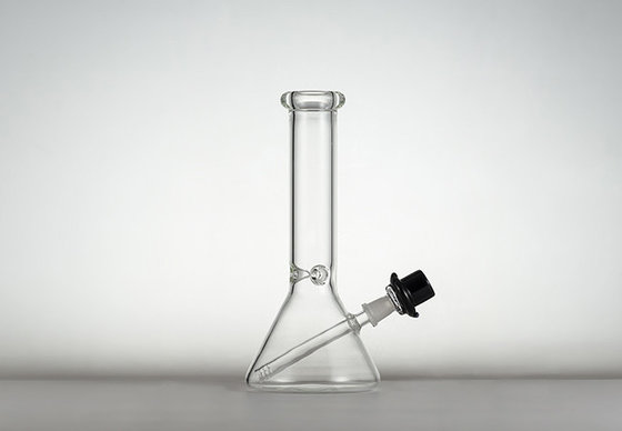 Mini Glass Glass Smoking Tubes Beaker Bongs Fixed Diffused 14mm Male Joint