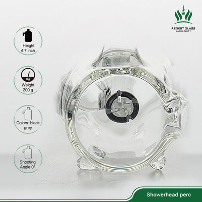 Custom Glass Oil Burner Tube Bongs Accessories 4.7 Inches Grey Double Barrel Recycler