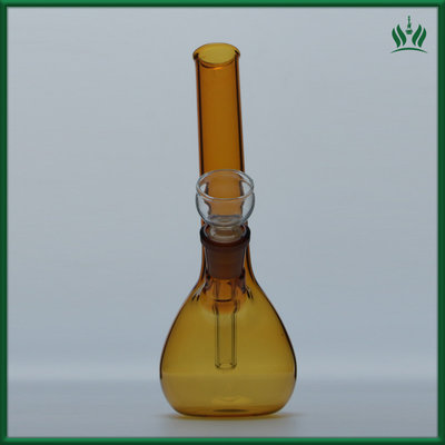 5MM Glass Smoking Tubes Oil Rig Type , 7 Inches Smoking Glass Water Pipe