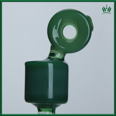 Imperial Green Glass Smoking Water Pipe Bubbler With 14.4mm Female Joint