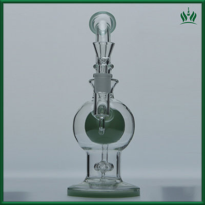 Fab Egg Glass Smoking Water Pipe Bubbler 10 Inches With Showerhead Perc