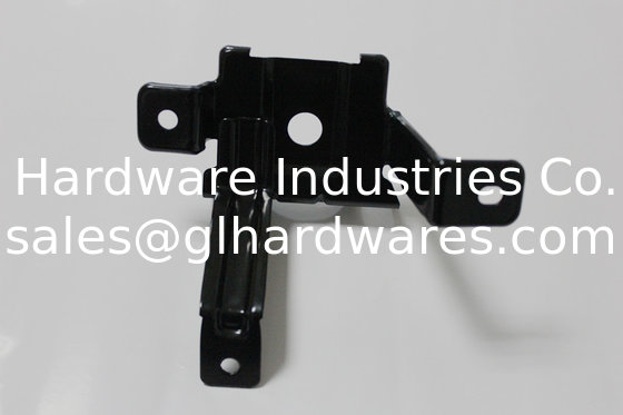 metal stamping parts, black coated steel stamping support bracket supplier