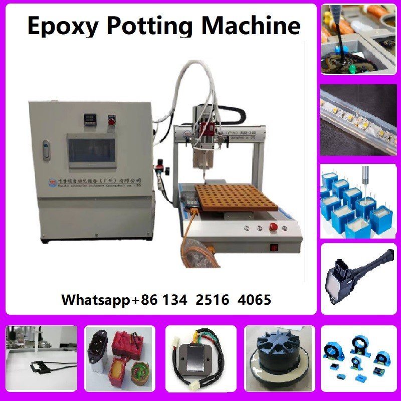 Power Electronic Transformer potting machine Bicomponent dispenser machine metering and mix dispense syetem