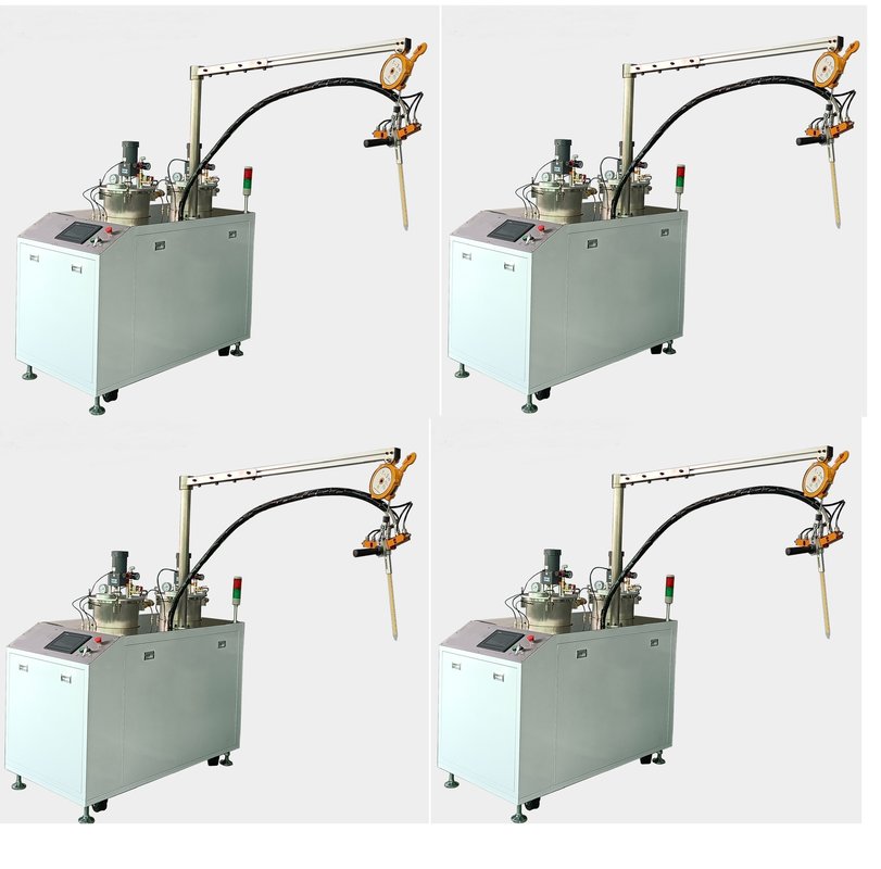 automatic dosing machine for degassing, proportioning, mixing and high precision dosing of two component resins