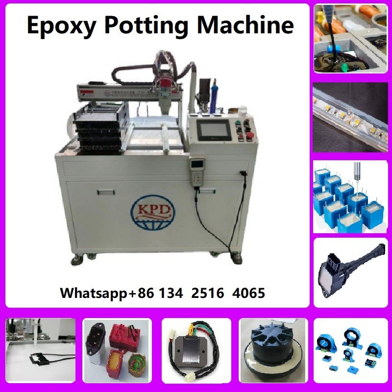 High-precision AB Two part epoxy resin automatic glue dispensing ratio mixing and injection machine for electronics igniters