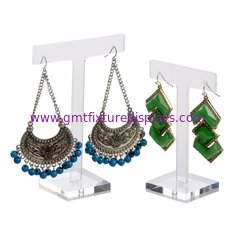 China T-Shape Clear Acrylic Jewelry Earring Display  Acrylic Jewellery Earring Holder supplier