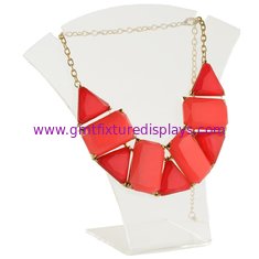 China 3mm L-Shape Clear Acrylic Jewelry Necklace Display Perspex Jewellery Bangle Holder supplier
