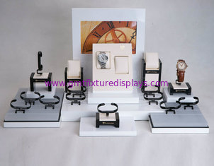 China Fashion Countertop Watch Display Glossy Black MDF & White Acrylic 660*400*360mm supplier