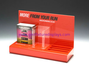 China Fashion  Retail Display Brochure Name Card Holder  Red Acrylic 460*200*280  mm supplier