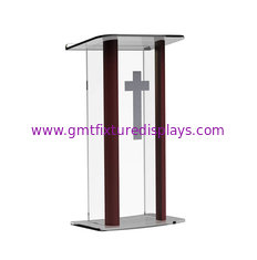 China Fashionable 26.75" Acrylic Podium With Aluminum Sides, 48" tall supplier