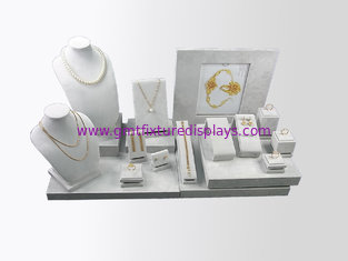 China Highend Jewelry Showcase Display Set Microfiber Fabric for Necklace,Earring,Ring supplier