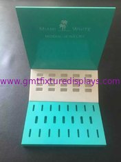 China Acrylic Blue White Detachable Ring Display Jewellery Wedding Ring Plexiglass Display supplier