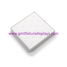 China Customed Shop Design MDF White Fabric Stackable Jewellery Tray for Rings supplier