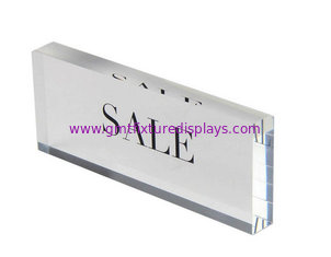 China Custom Cear Acrylic Sign Display Logo Block Brand Block Plexiglass Print Block supplier
