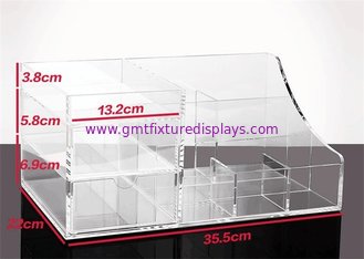 China Transparent Acrylic Desk Organizer Stationery Storage Holder Counter Display Box supplier