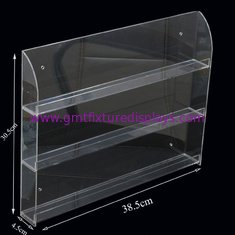 China Clear 3- Shelve Wall-Mounted Acrylic Nail Polish Display Rack Organizer supplier