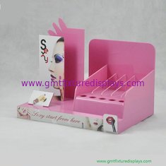 China Cosmetic Acrylic Lipstick Display Rack Plexiglass Makeup Counter Lipstick Eyeliner Pencil  Holder supplier