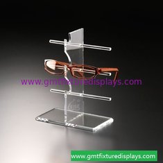 China Customized Clear Acrylic Eyewear Counter Display Stand Plexiglass Sunglasses Display Rack supplier
