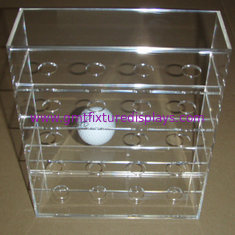 China Acrylic Clear Golf Ball Display Case Counter top Plexiglass Ball Holder  Riser supplier