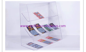 China Acrylic Slant-Front Locking Display Case With 3 Angled Shelves supplier