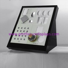 China Acrylic Makeup Organizer for Powder Mat Compartment Plexiglass Cosmetics Eyelash Display Stand supplier