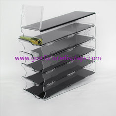 China Slanted Acrylic Makeup Rack for Cosmetics Compartment Plexiglass Lipstick Display Stand supplier