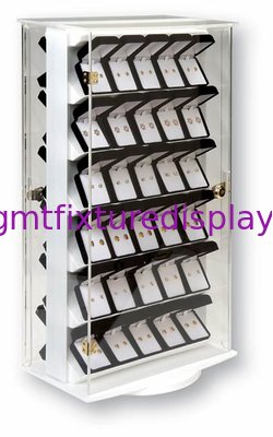 360 D Rotating Clear Lockable Acrylic Countertop Display Case W/ Double-Sided 6 Shelves supplier