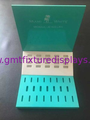 Acrylic Blue White Detachable Ring Display Jewellery Wedding Ring Plexiglass Display supplier