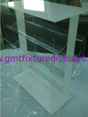 360 D Rotating Clear Lockable Acrylic Countertop Display Case W/ Double-Sided 6 Shelves supplier