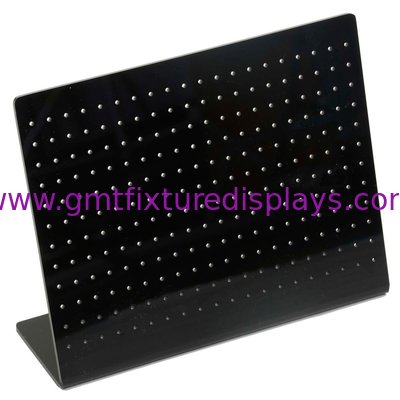 Hot Bent Black Acrylic Jewelry Earring Stand Counter Plexiglass Jewellery Earring Rack supplier