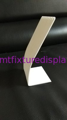 3mm Arched White Acrylic Jewelry Necklace Display Perspex Jewellery Bangle Rack W/ Earring Holes supplier