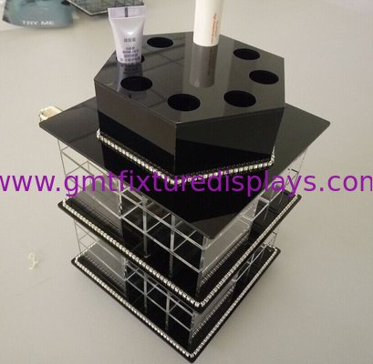 Acrylic Makeup Organizer for Cosmetics Plexiglass Cosmetics Display Case supplier