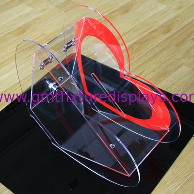 Heart Shape Acrylic Donation Box W/ Lock Clear Charity Plexiglass Donation Box supplier