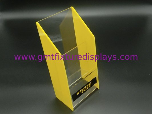 Single Acrylic Document Holder Desktop Lucite Leaflet Stand Counter Flyer Display supplier