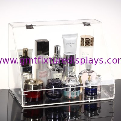 Plexiglass Makeup Display Stand Clear Acrylic Storage Box Plastic Organizer supplier