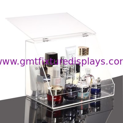 Plexiglass Makeup Display Stand Clear Acrylic Storage Box Plastic Organizer supplier
