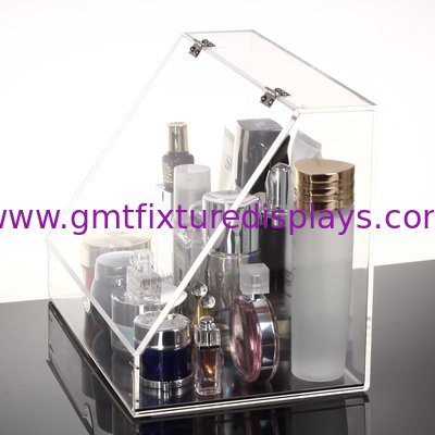 Plexiglass Makeup Display Stand Clear Acrylic Storage Box Plastic Organizer supplier
