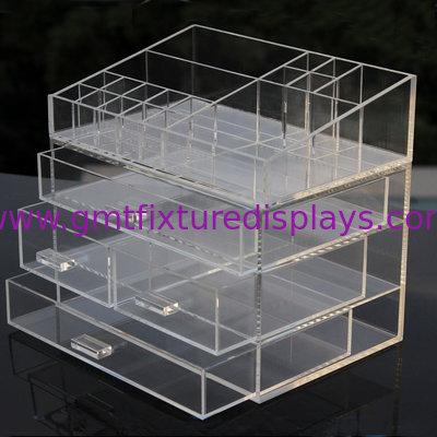 Clear Acrylic Makeup Organizer Drawer Type Perspex Cosmetic Storage Box Plastic Makeup Box supplier