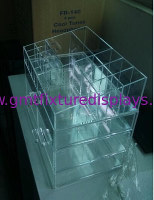 Clear Acrylic Makeup Organizer Drawer Type Perspex Cosmetic Storage Box Plastic Makeup Box supplier
