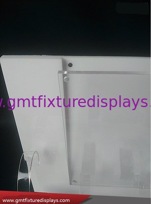 Removal Countertop Plexiglass Watch Display Rack White & Clear Acrylic Watch Stand supplier